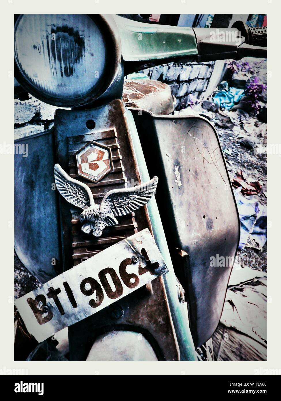 Broken scooter hi-res stock photography and images - Alamy