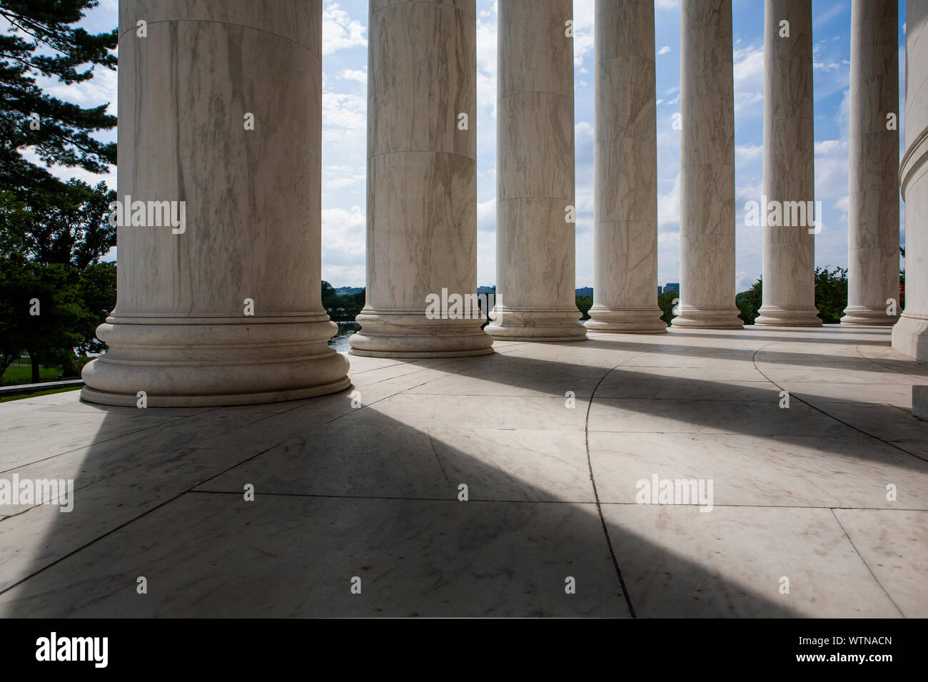 Columns outside the Jefferson Memorial in Washington, DC Stock Photo ...