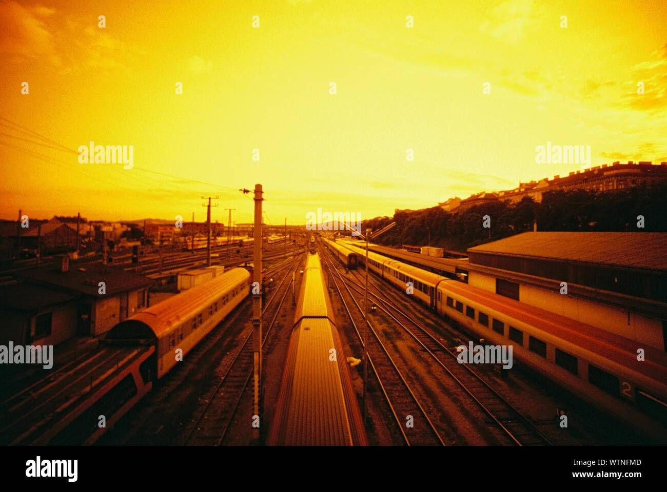 Trains rails hi-res stock photography and images - Alamy