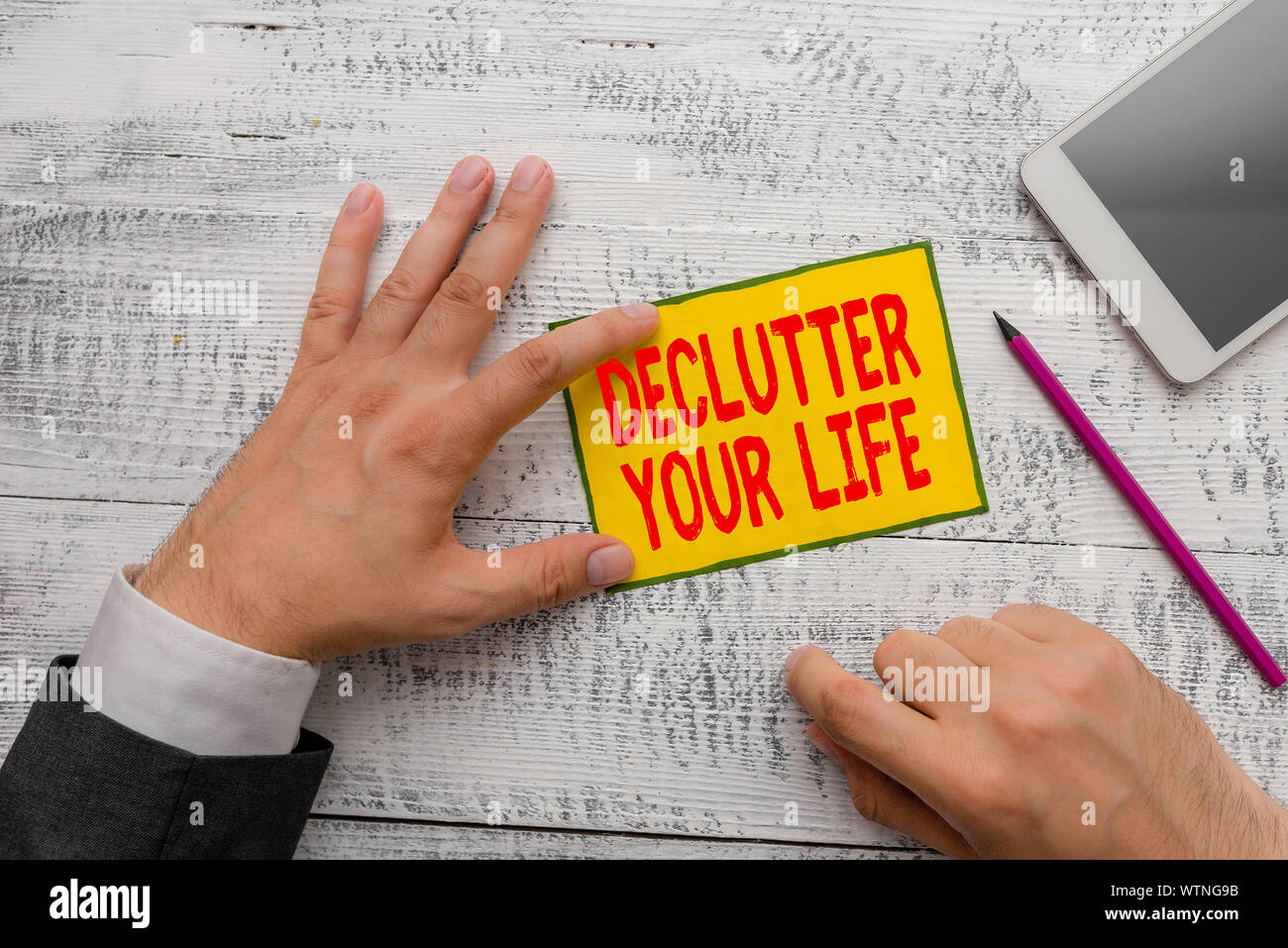 Handwriting text writing Declutter Your Life. Conceptual photo To ...