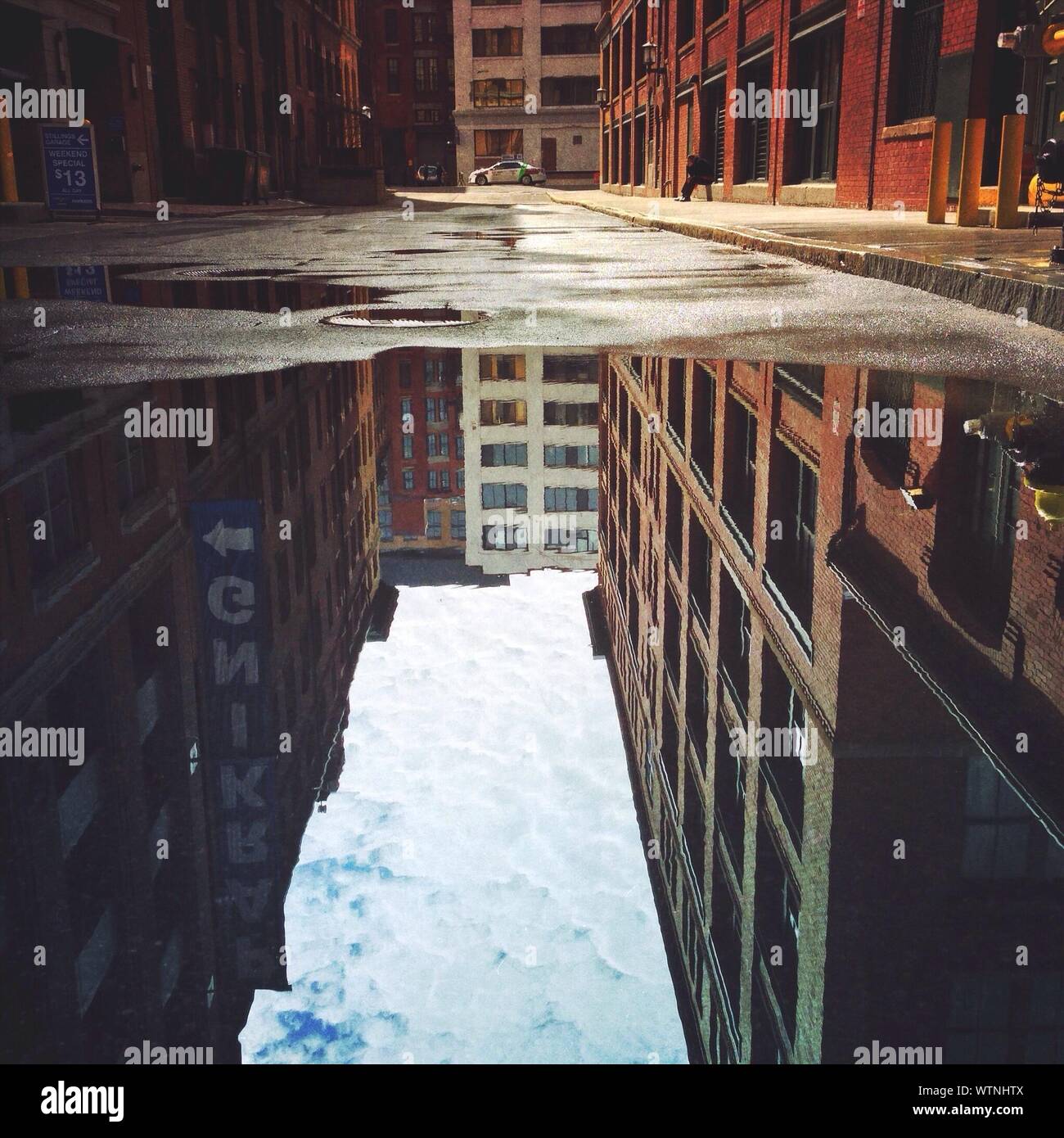 Puddle view hi-res stock photography and images - Alamy