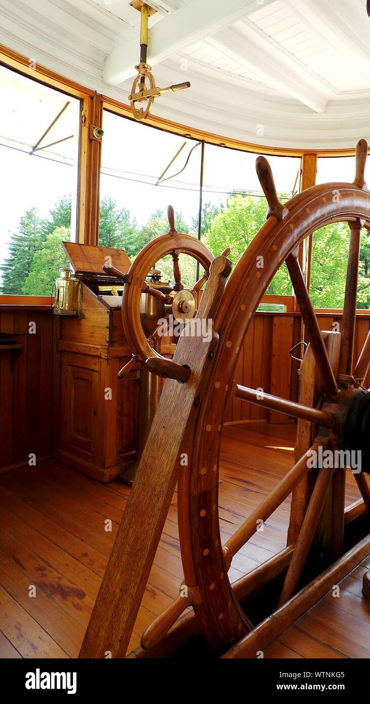 Wood boat interior hi-res stock photography and images - Alamy