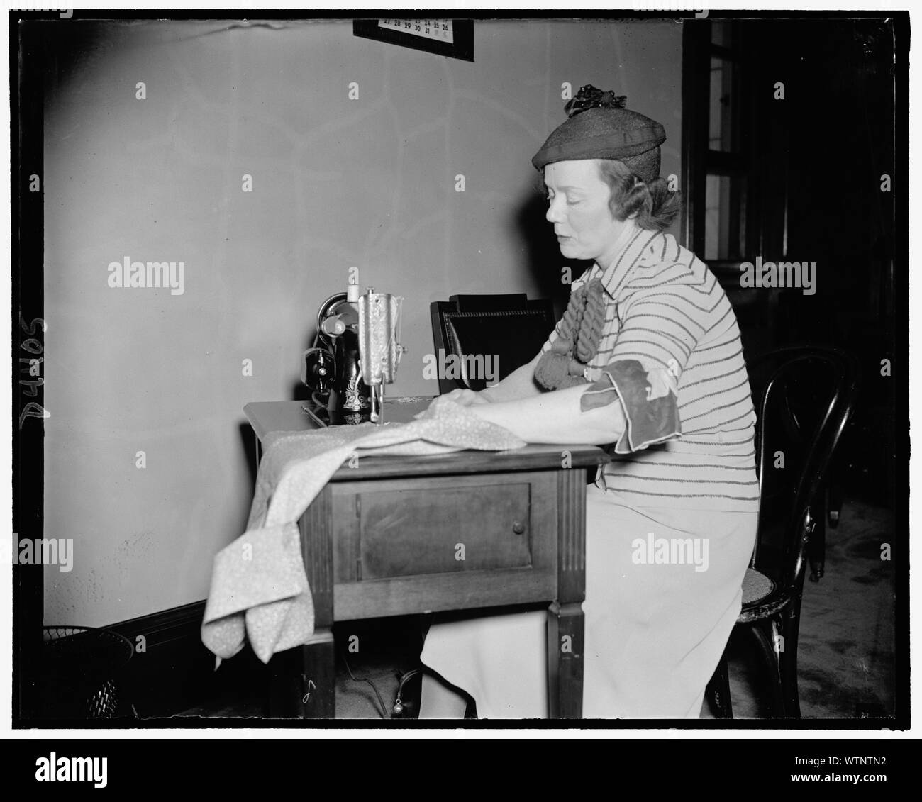 Mrs. Allen J. Ellender, wife of Senator from La. doing Red Cross work ...