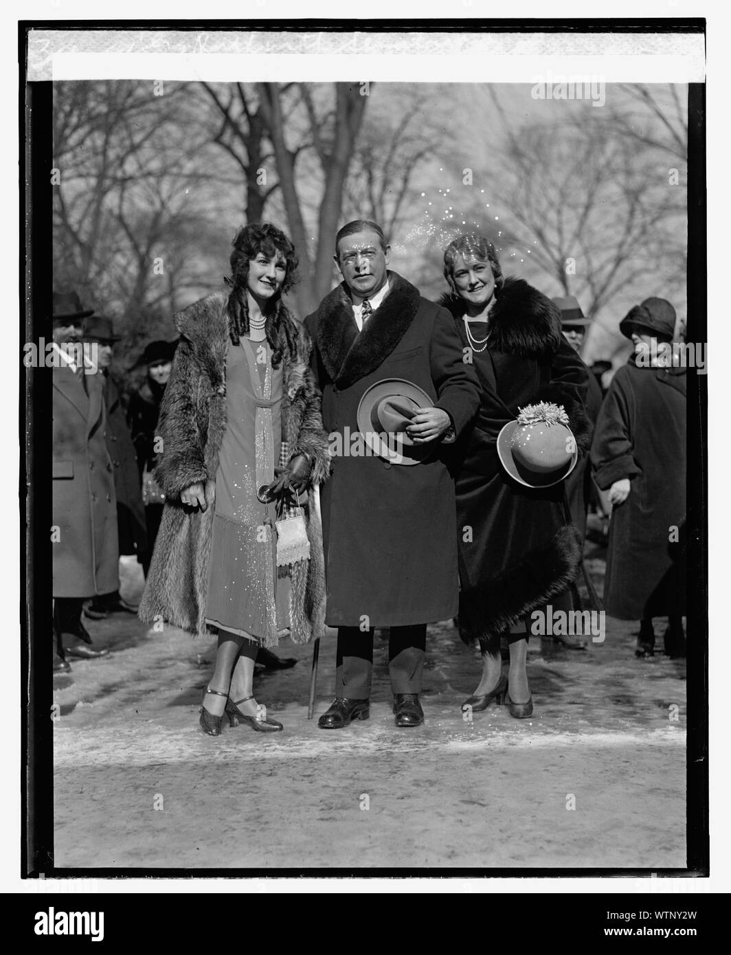 Mrs. Augusta Malcomson and daughter, Ruth with Senator Edge, [1/30/25 ...