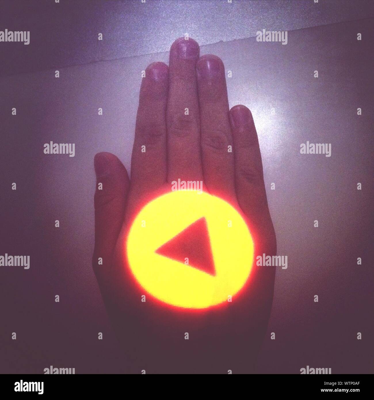 Hand triangle hi-res stock photography and images - Alamy