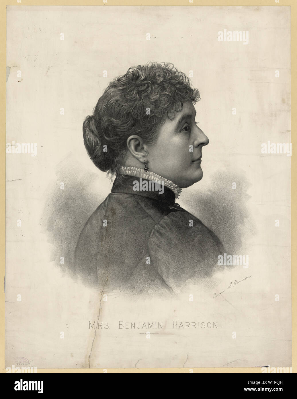 Mrs. Benjamin Harrison Stock Photo - Alamy