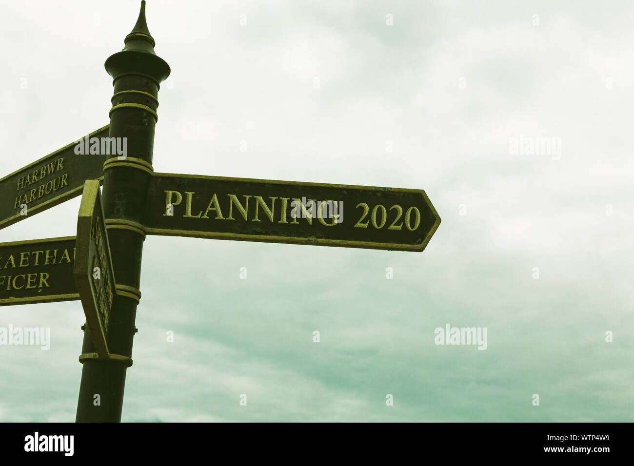 Text sign showing Planning 2020. Business photo text Begin with end in ...