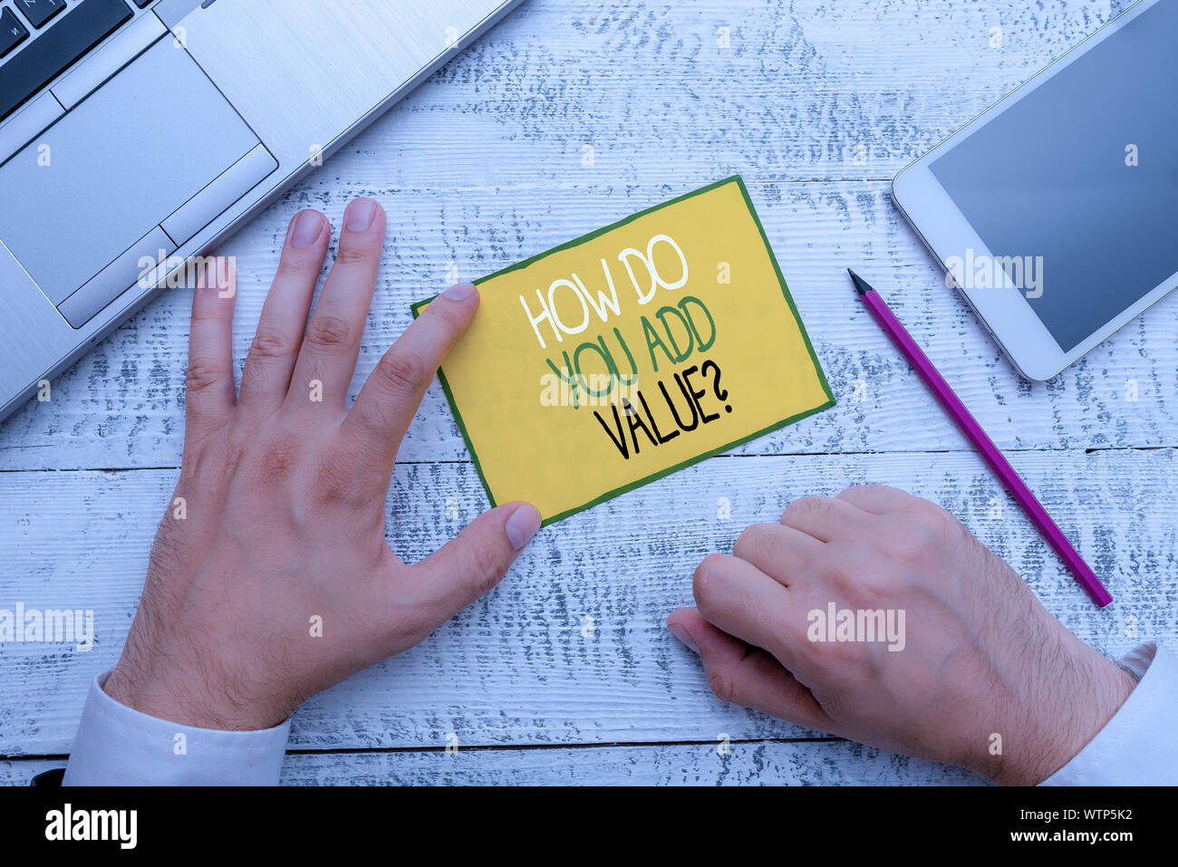 Text sign showing How Do You Add Value Question. Business photo ...