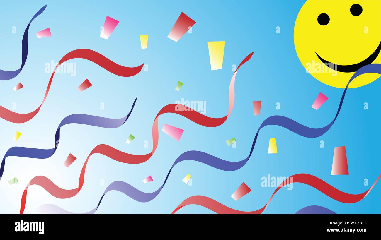 Smiley face and ribbons Stock Vector Image & Art - Alamy