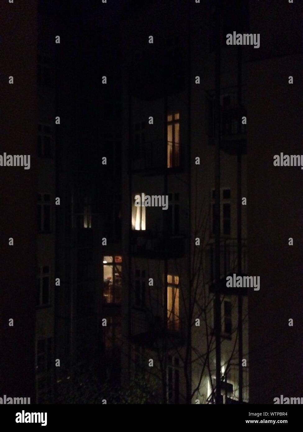 Apartment window night hi-res stock photography and images - Alamy