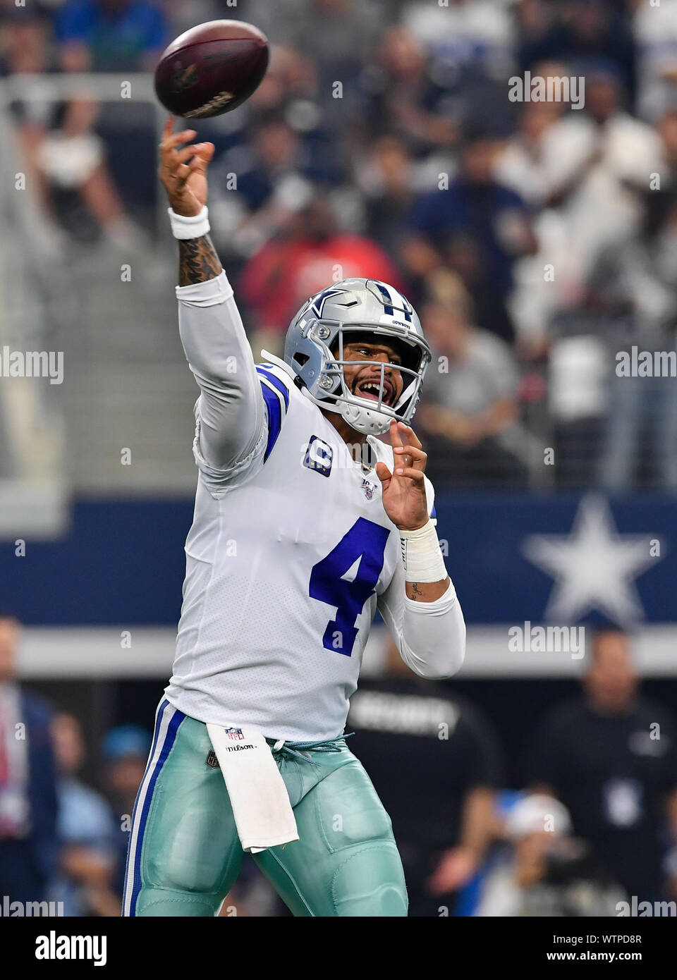 Arlington, Texas, USA. 8th Sep, 2019. Dallas Cowboys quarterback Dak ...