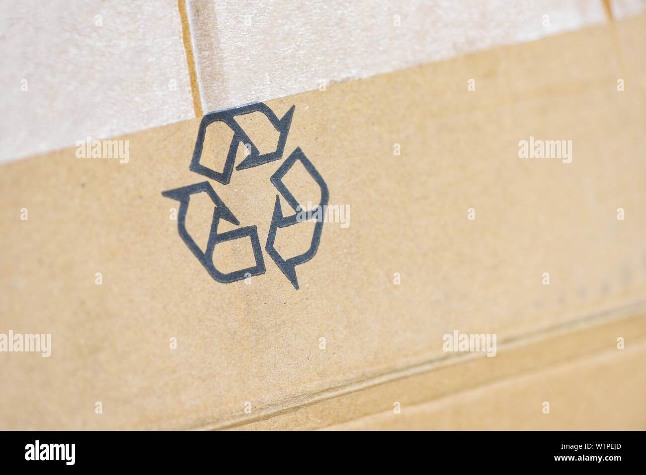 recycle concept / recycle logo on parcel package cardboard box ...