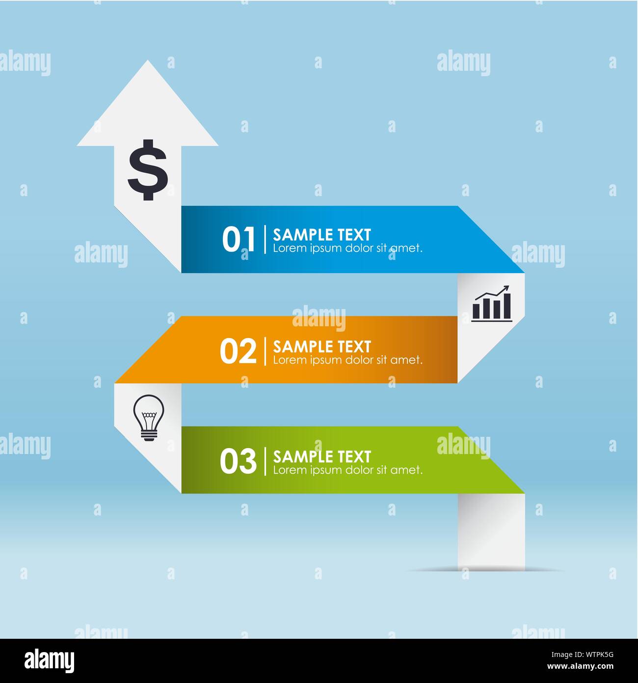 Business infographic template with 3 options. Vector illustration Stock ...