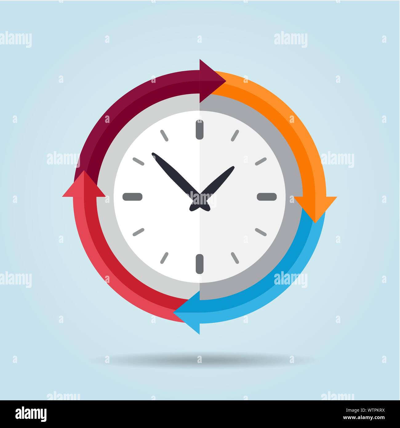 Vector clock diagram Stock Vector Images - Alamy