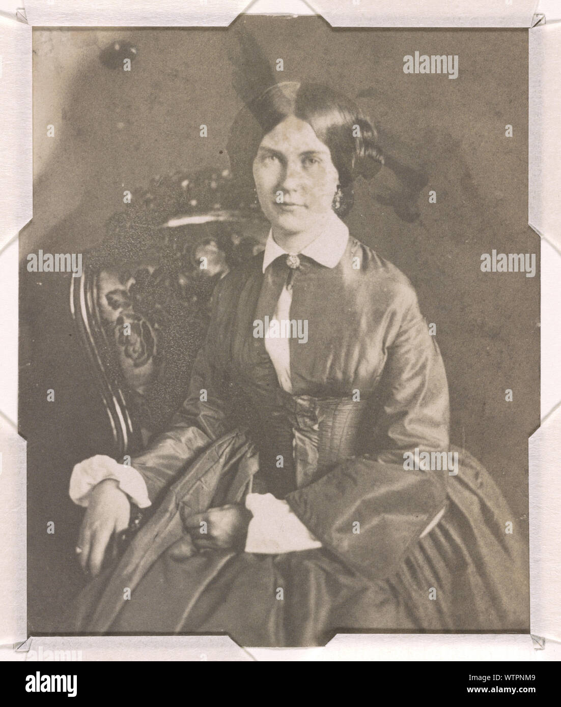 Mrs. Edwin Booth (Mary Devlin), three-quarter length studio portrait ...