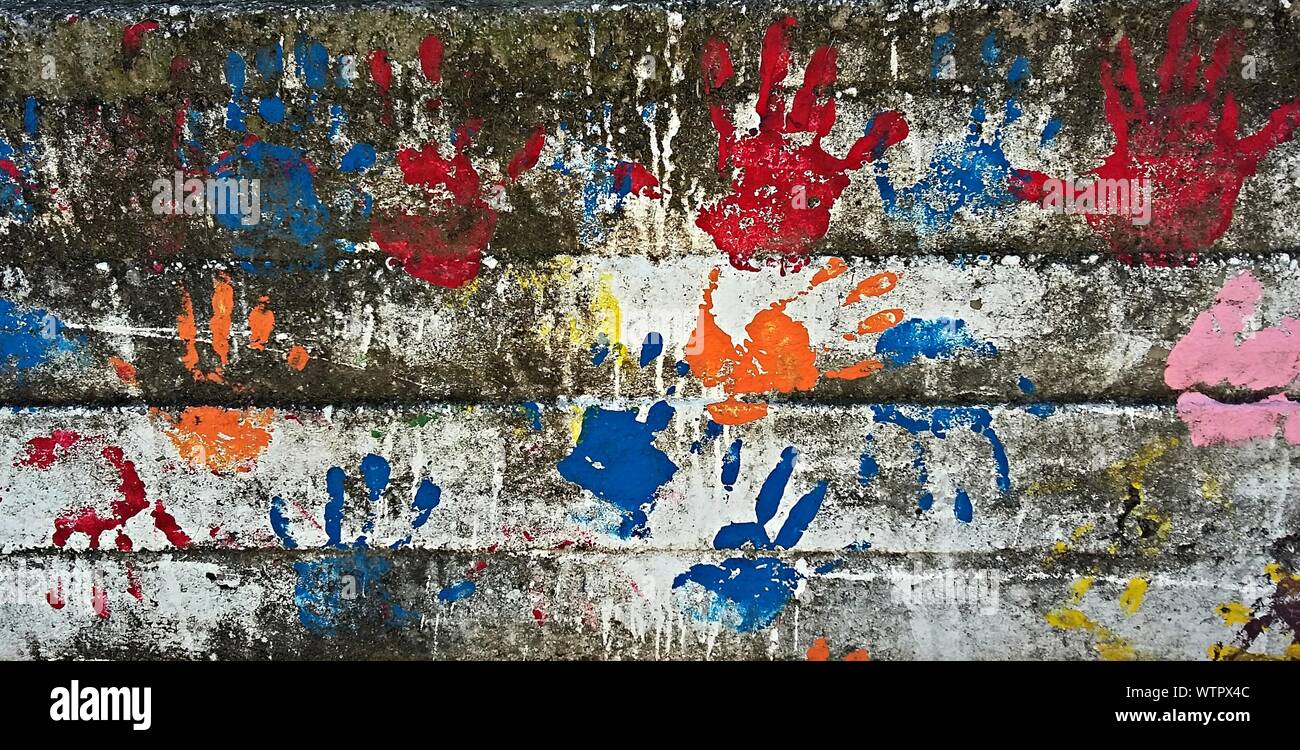 Handprints wall no people hi-res stock photography and images - Alamy