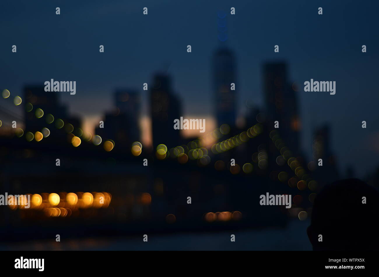 WTC Tribute in Lights in New York City on September 11, 2019 Stock ...