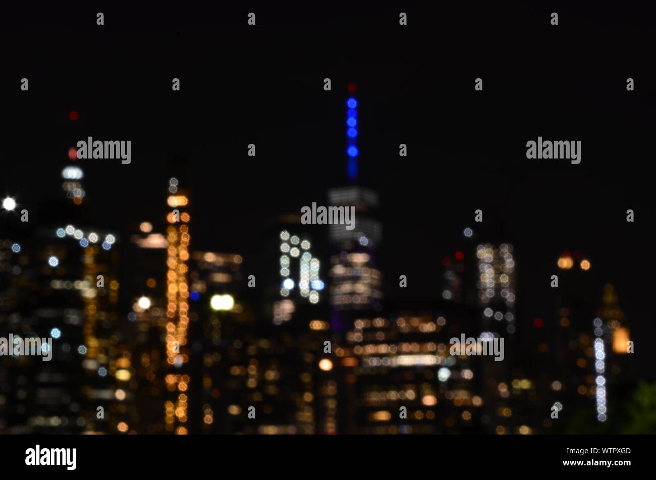 WTC Tribute in Lights in New York City on September 11, 2019 Stock ...