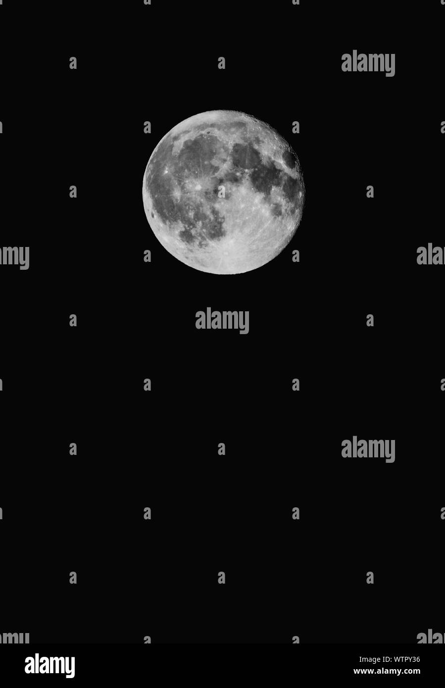Full moon in view Black and White Stock Photos & Images - Alamy