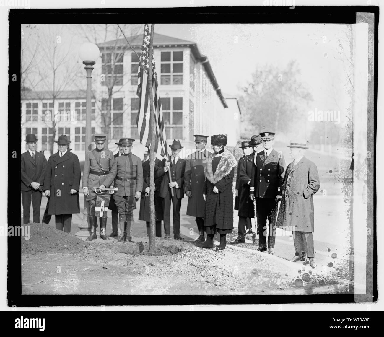Mrs. Harding at tree planting Stock Photo - Alamy