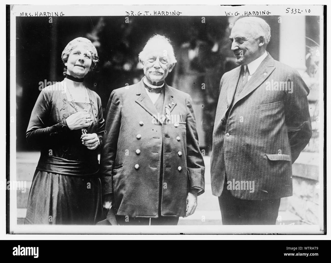 Mrs. Harding, Dr. G.T. Harding, W.G. Harding Stock Photo - Alamy
