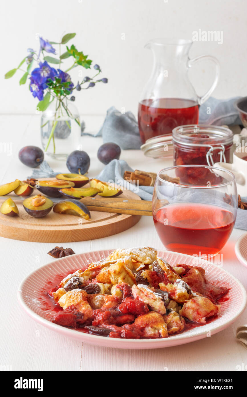 Kaiserschmarrn, Imperial pancake, traditional dessert of Austrian ...