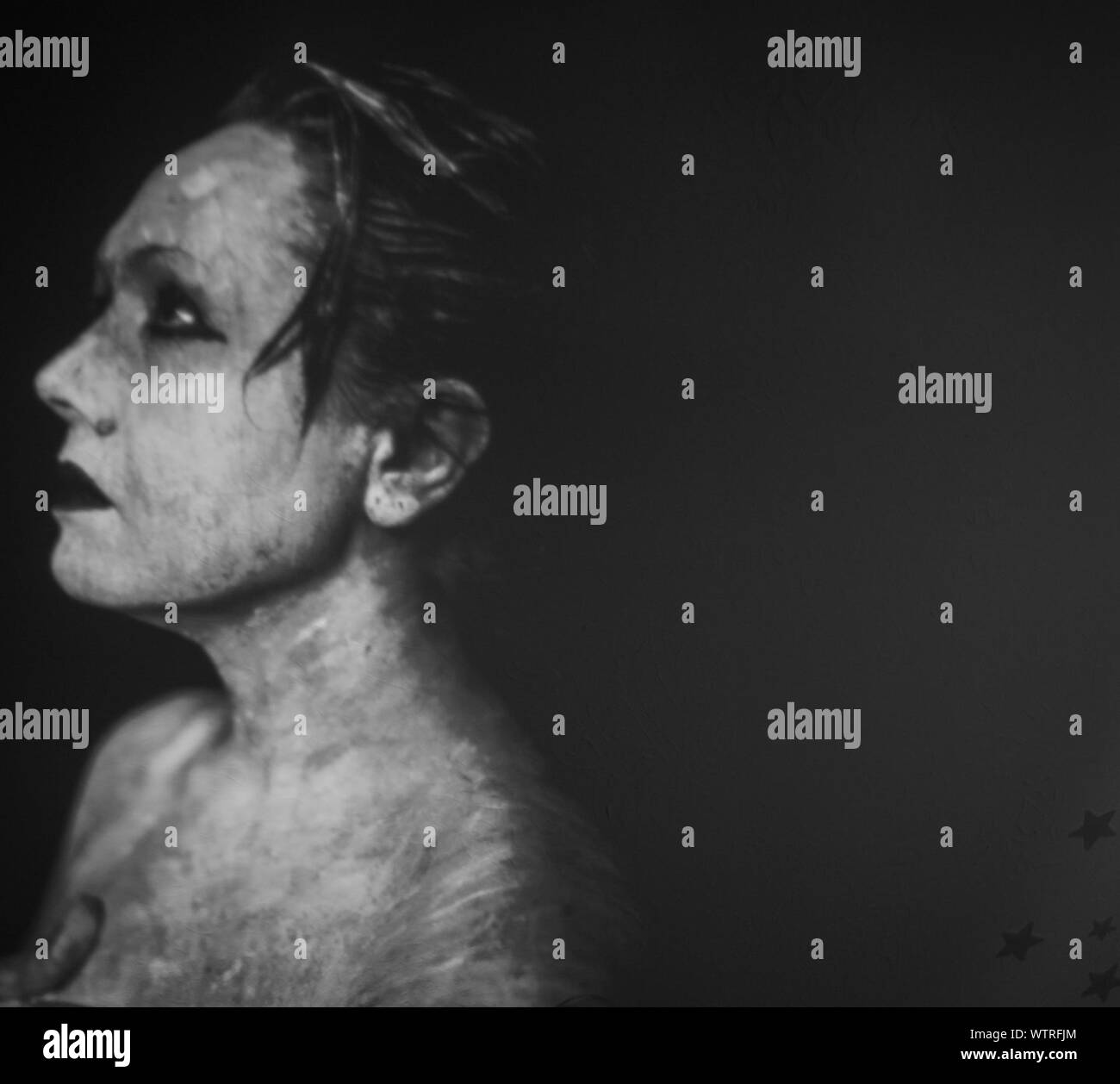 Scary looking Black and White Stock Photos & Images - Alamy