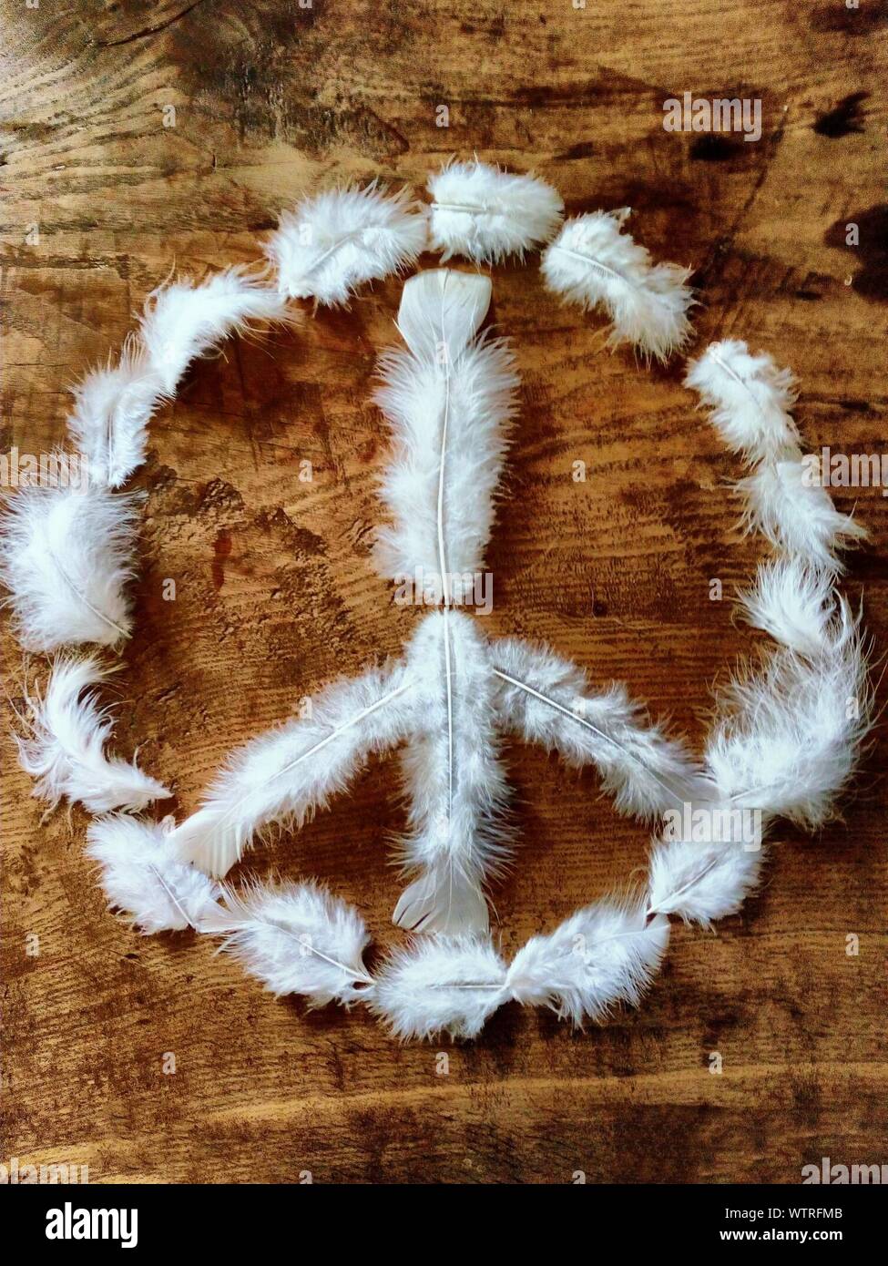 White feather symbol hi-res stock photography and images - Alamy
