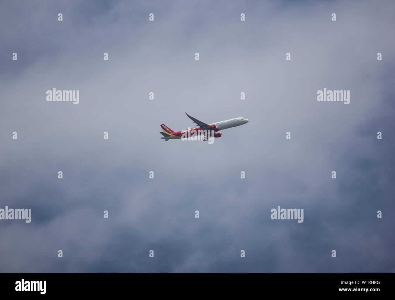 Chiangmai, Thailand - August 31 2019: HS-VKJ A321-200 of Thai Vietjet ...