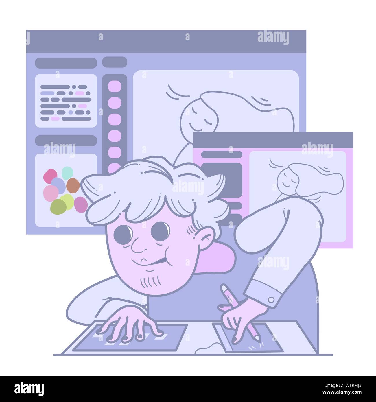 Happy software Stock Vector Images - Alamy