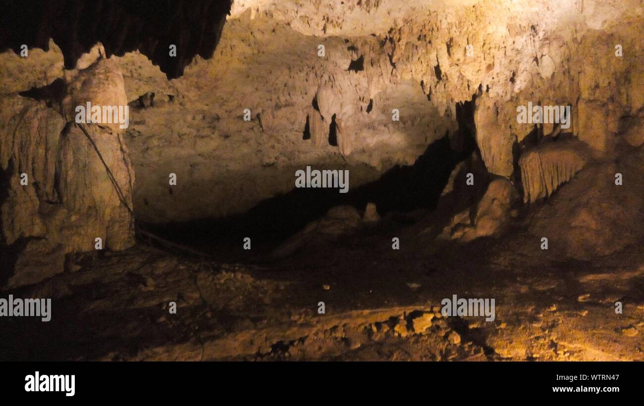 Exterior Of Cave At Night Stock Photo - Alamy