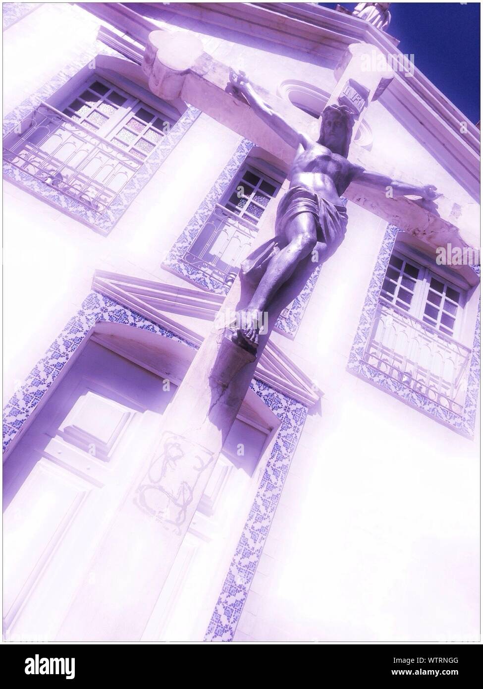 Low angle view statue jesus hi-res stock photography and images - Alamy