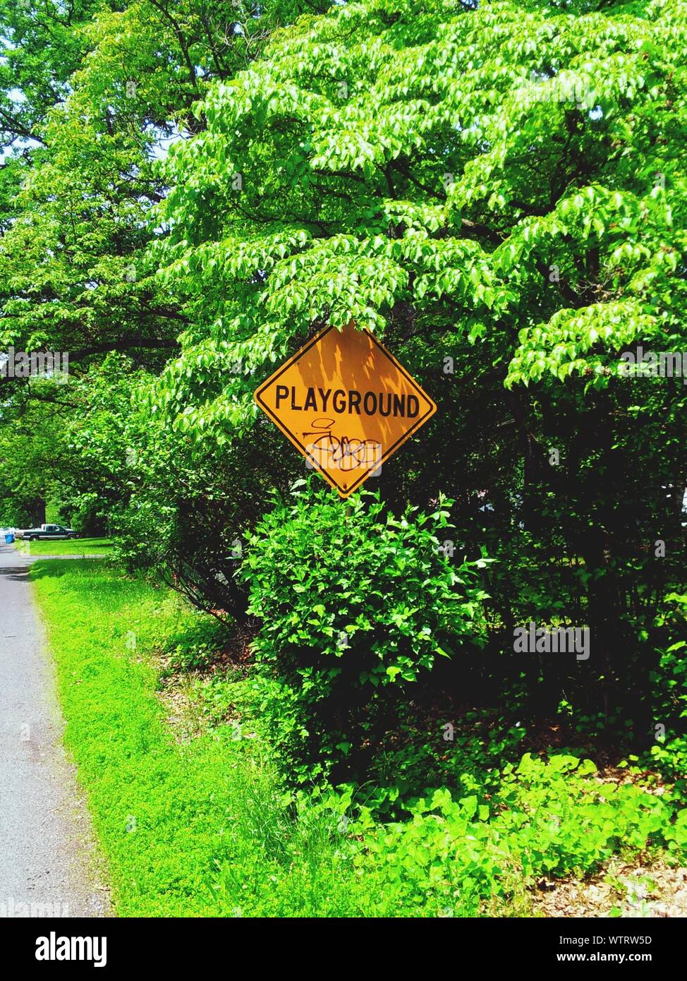 Playground Road Sign High Resolution Stock Photography and Images - Alamy