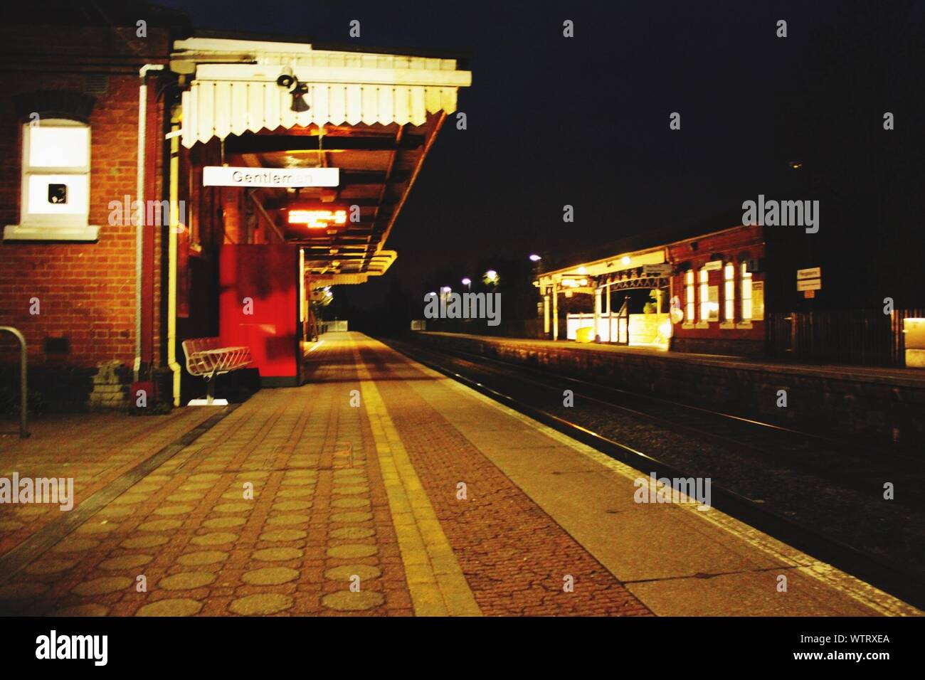 Empty railroad station night architecture hi-res stock photography and ...