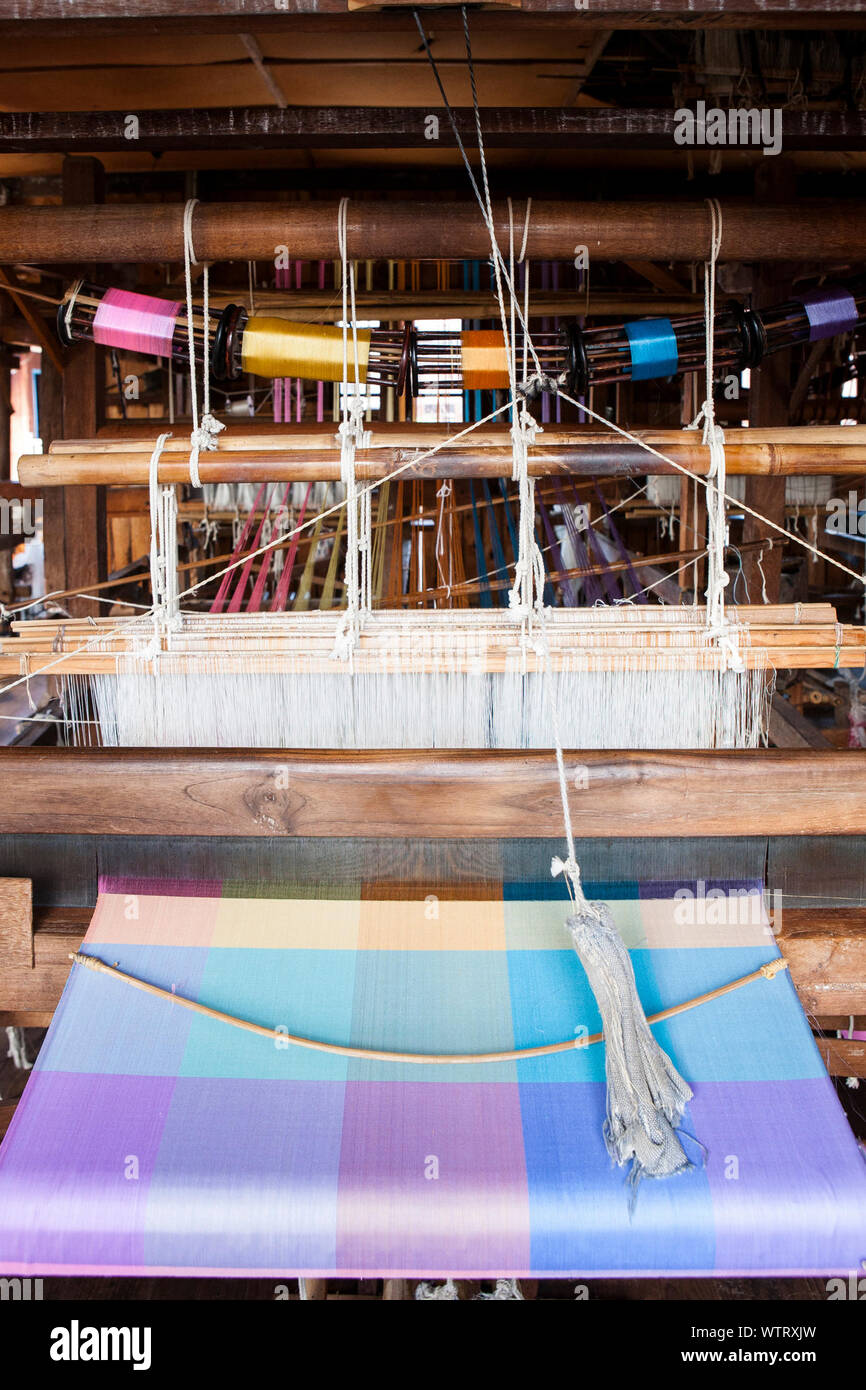 Silk weaving machine hi-res stock photography and images - Alamy