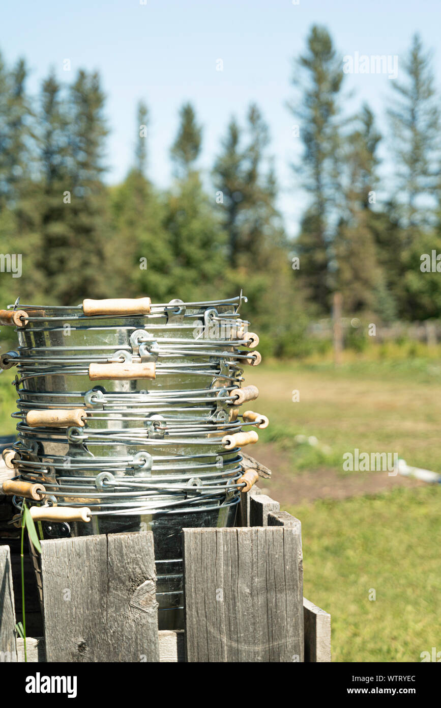 Pile of buckets hi-res stock photography and images - Alamy