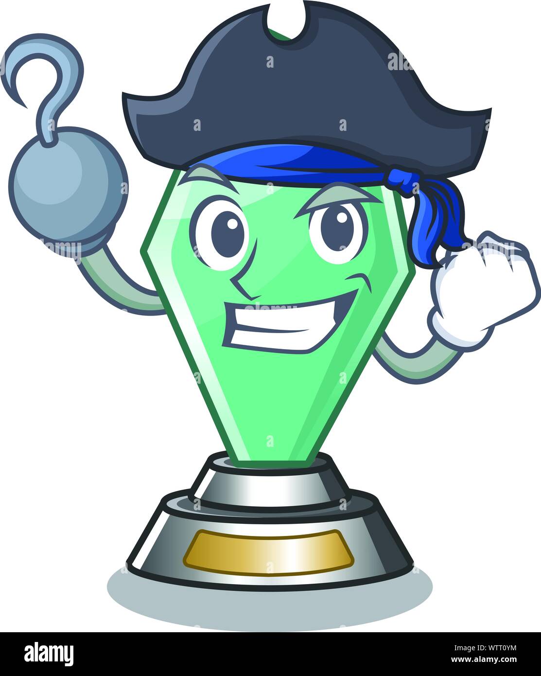 Pirate acrylic trophy cartoon shaped on character Stock Vector Image ...