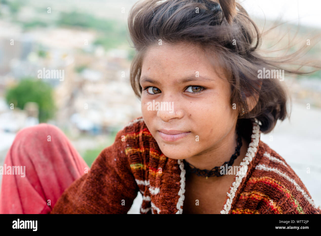 Jaisalmer, Rajasthan, India - July 29, 2019 : Local Girl Portrait in ...