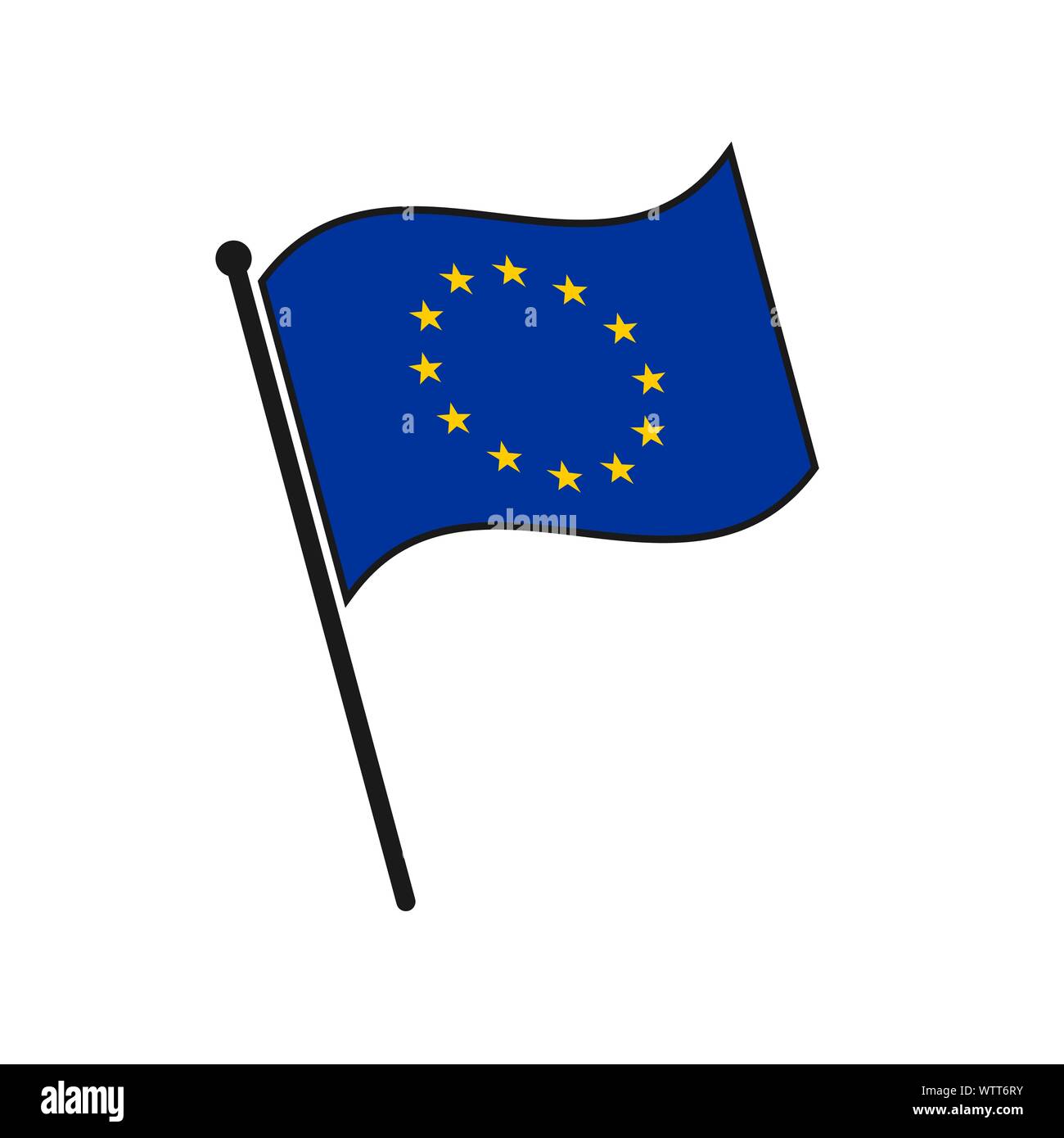 Simple flag European Unionicon isolated on white background Stock ...