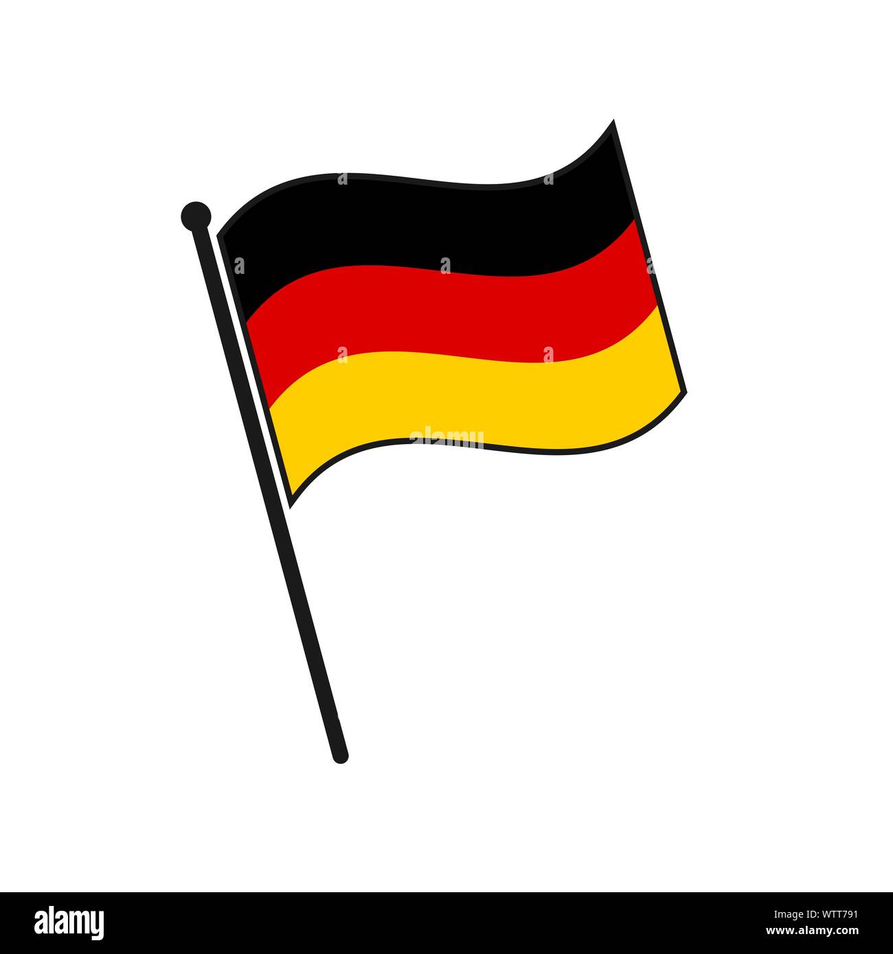 Simple flag Germany icon isolated on white background Stock Vector ...
