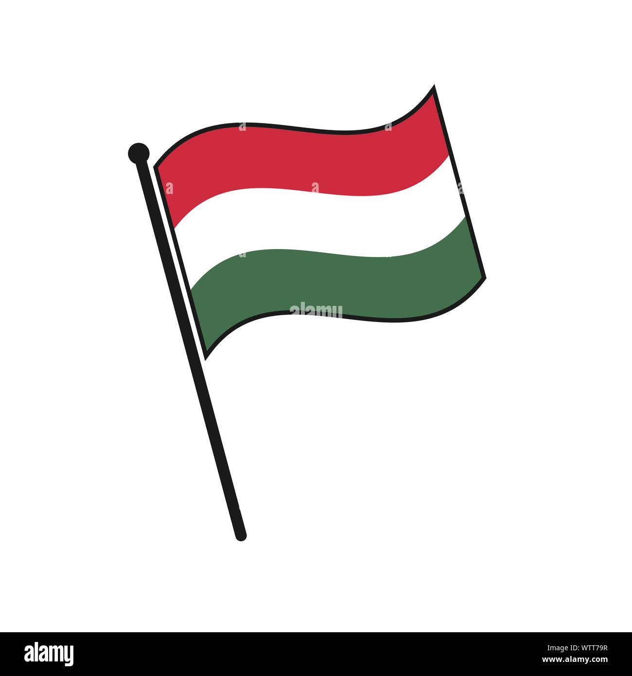 Simple flag Hungary icon isolated on white background Stock Vector ...