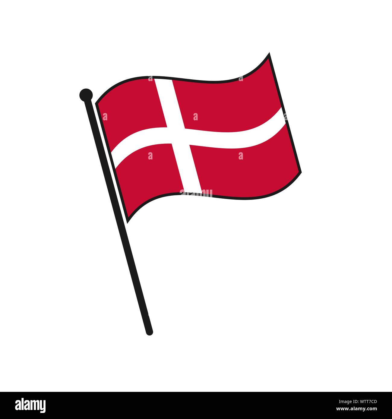 Denmark logo map icon vector hi-res stock photography and images - Alamy