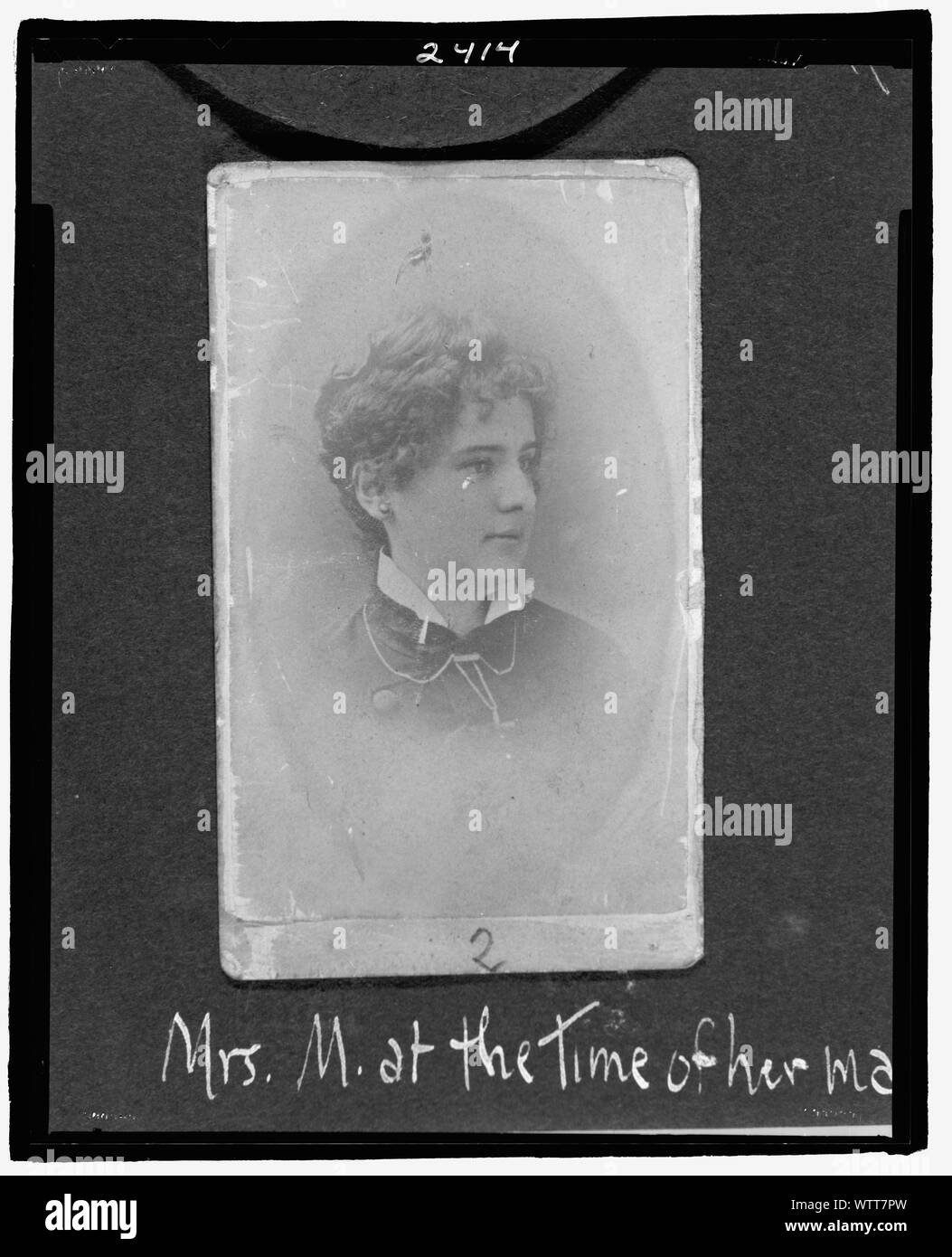 Mrs. M. at the time of her marriage, 1884 Stock Photo - Alamy