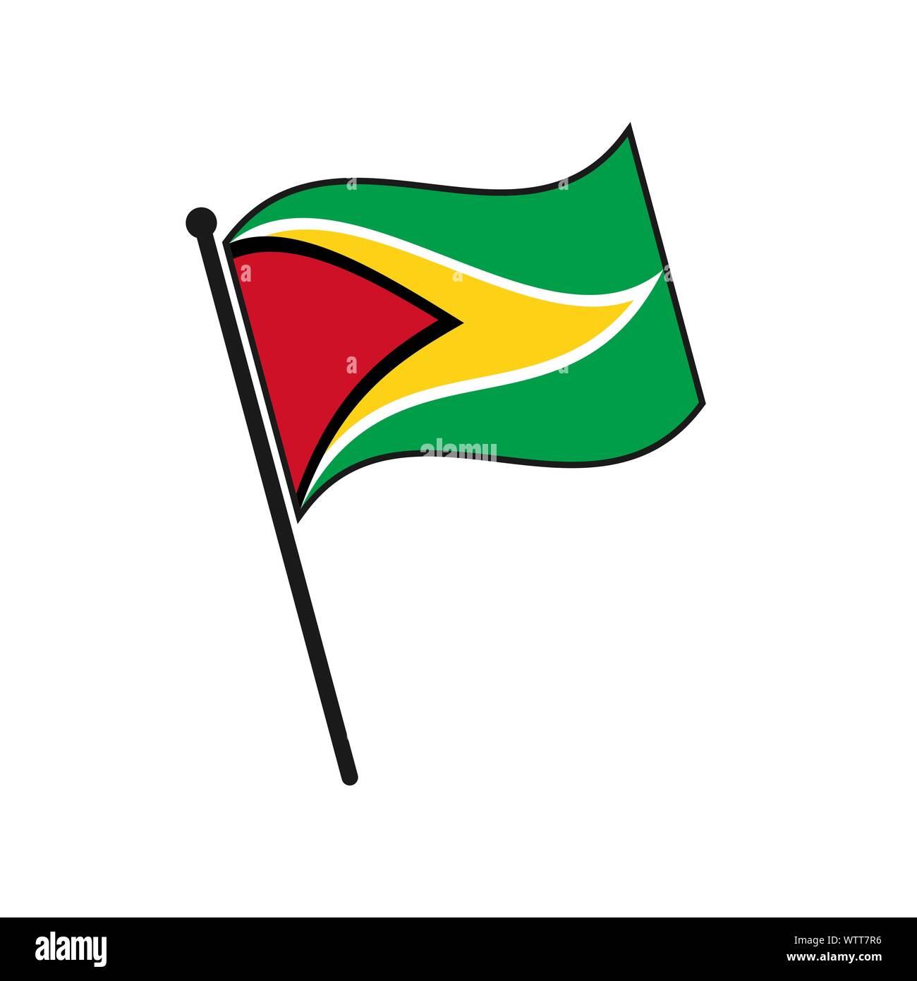 Simple flag Guyana icon isolated on white background Stock Vector Image & Art - Alamy