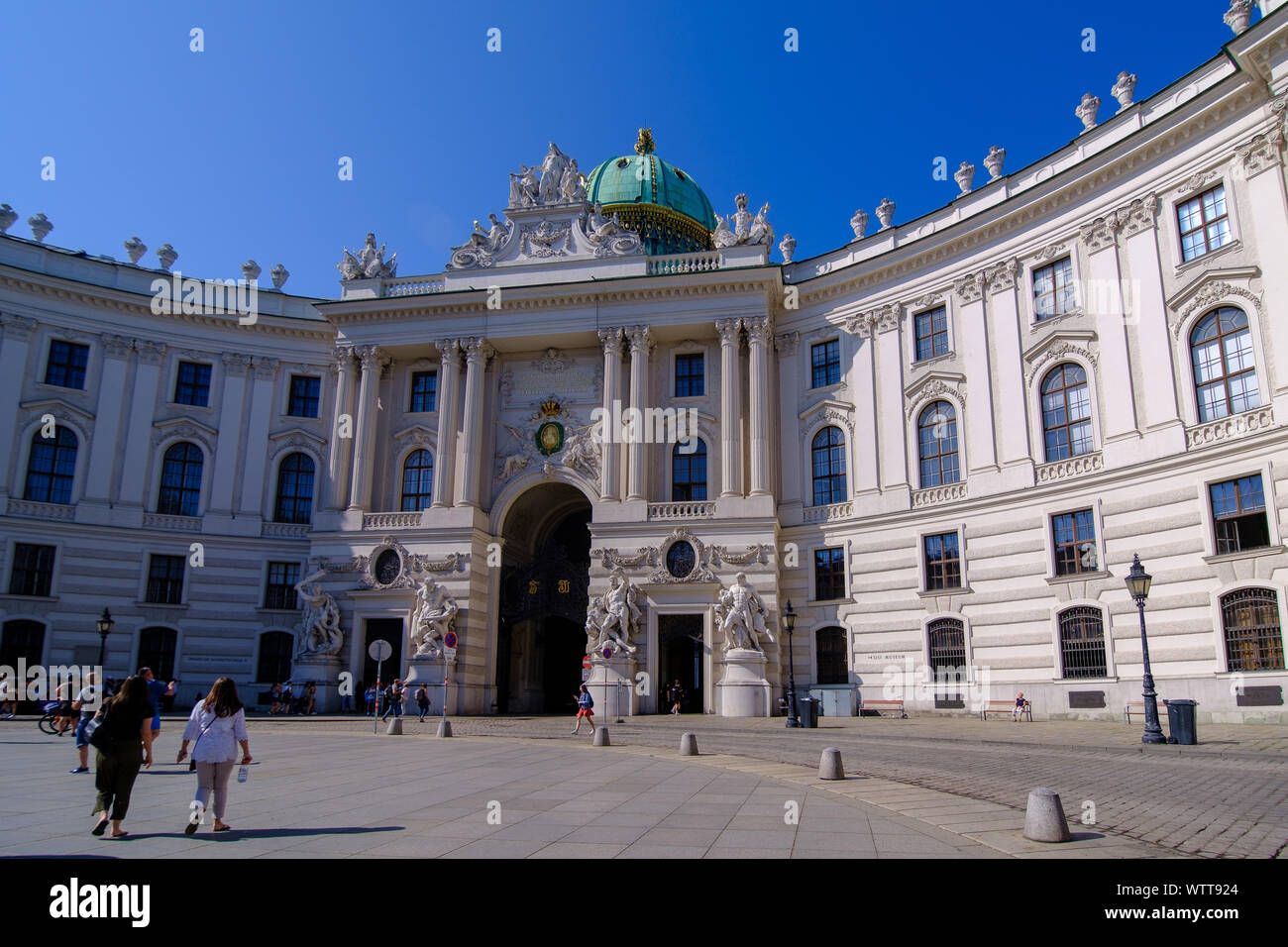 VIENNA, AUSTRIA - AUGUST 15, 2019:The Hofburg is the former principal ...