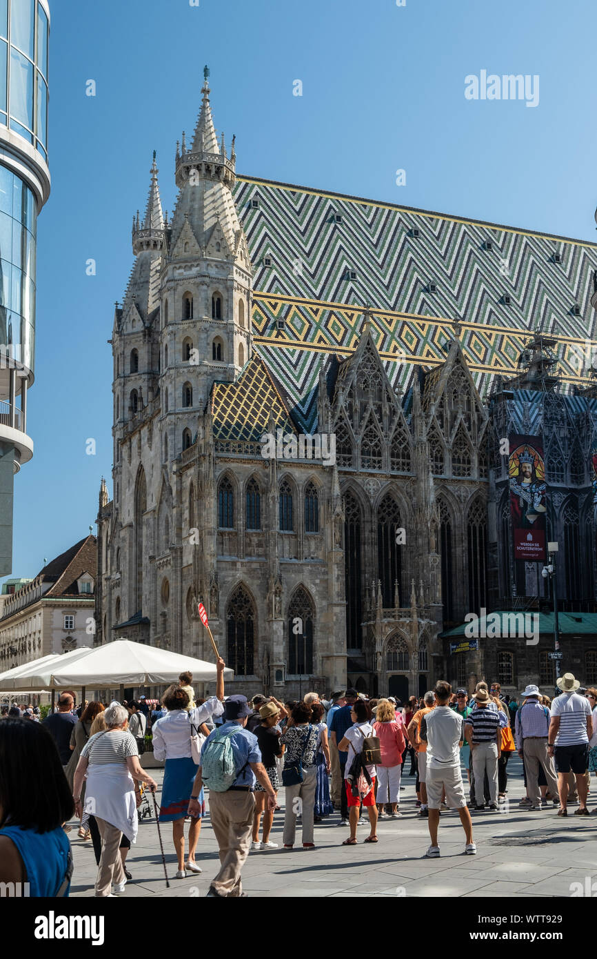 VIENNA, AUSTRIA - AUGUST 15, 2019: St. Stephen's Cathedral, Medieval ...