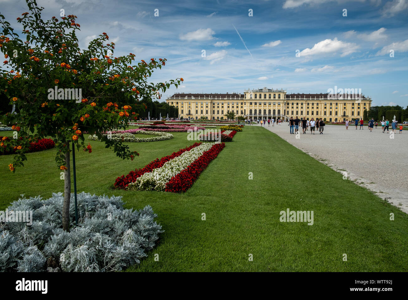 VIENNA, AUSTRIA - AUGUST 15, 2019: Schönbrunn Palace was the main ...