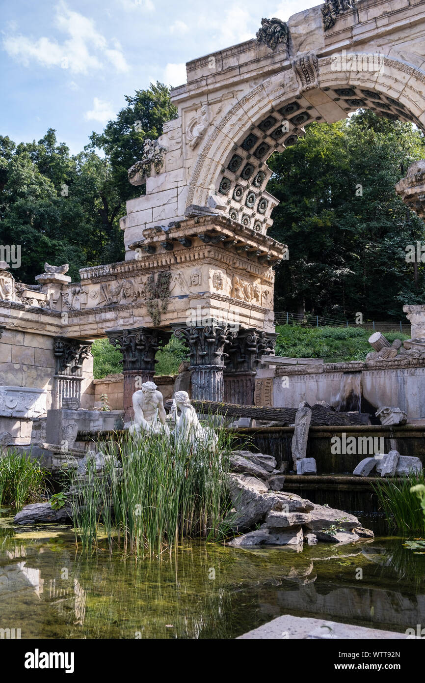 VIENNA, AUSTRIA - AUGUST 15, 2019: Schönbrunn Palace. Originally known ...