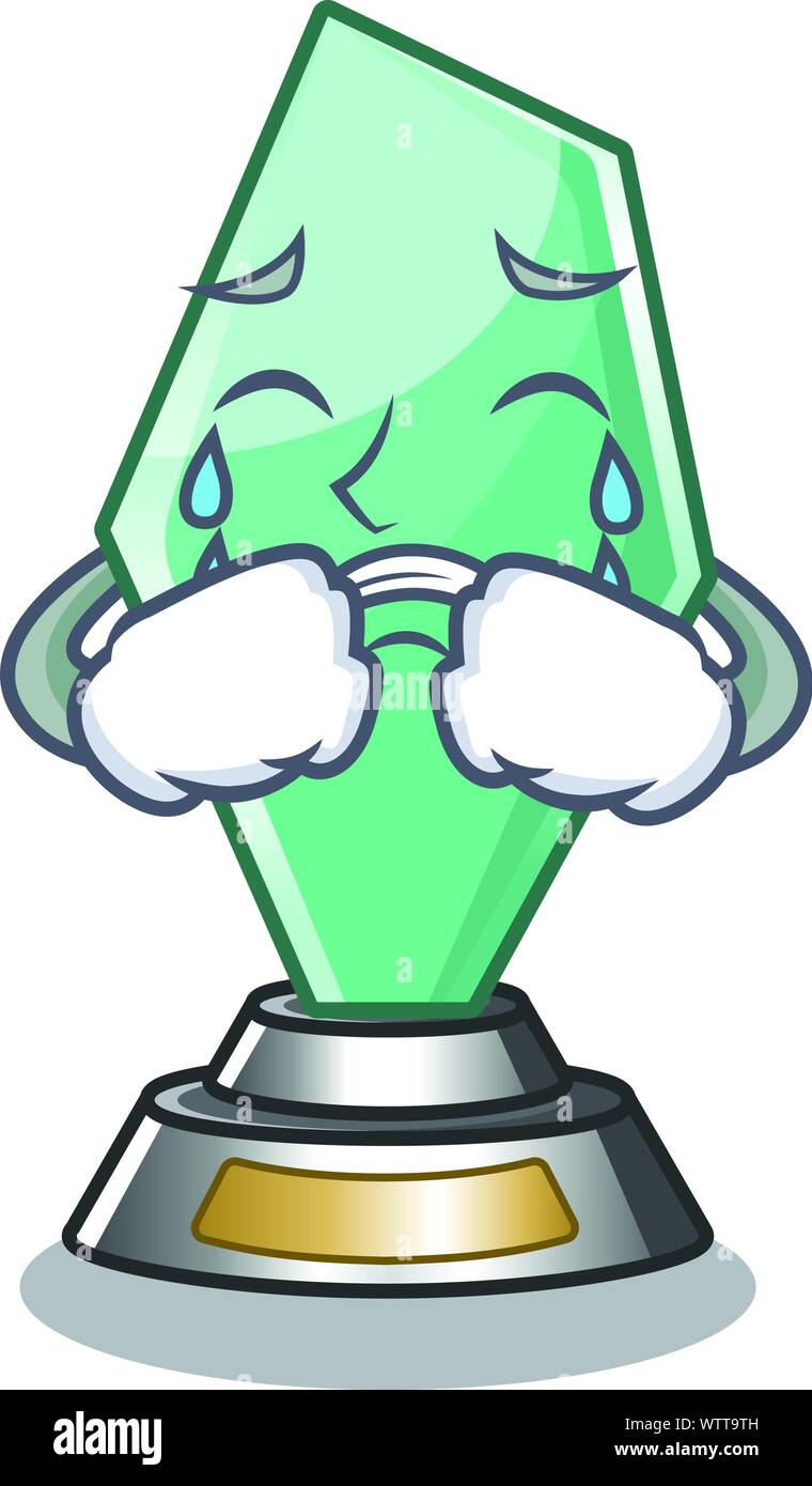 Crying acrylic trophy mascot on a cartoon Stock Vector Image & Art - Alamy