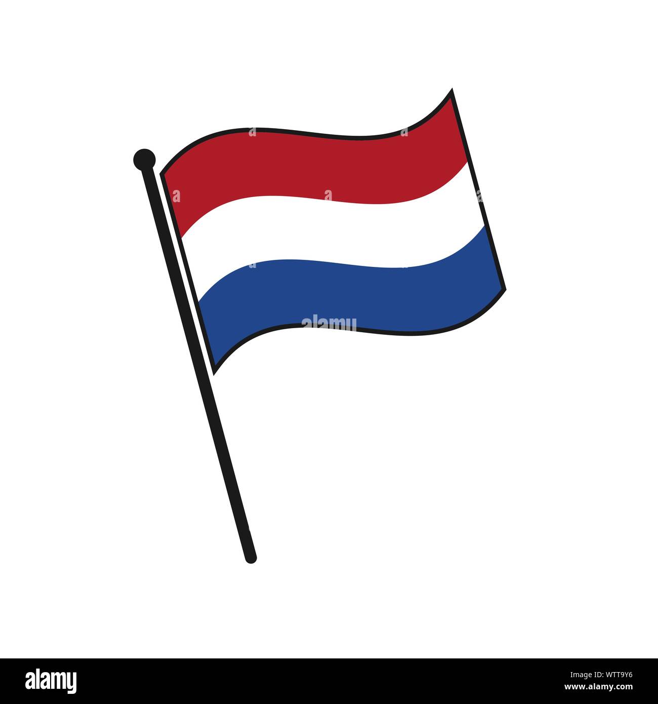 Simple flag Netherlands icon isolated on white background Stock Vector ...